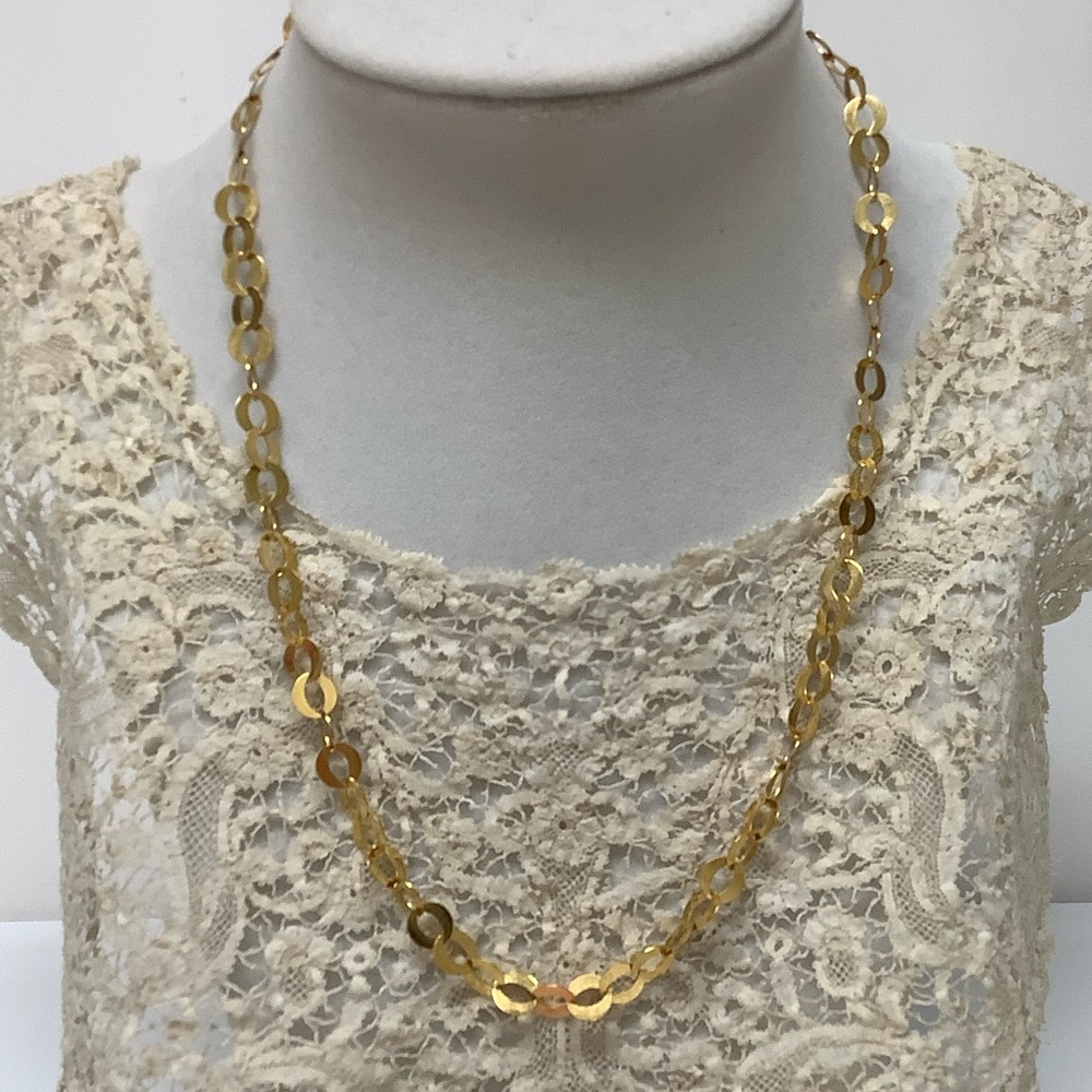 Italian Bronze Circle Link Chain - Gem